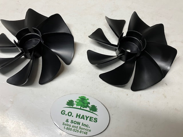(2) same OEM Walker Hydro Fan 6243-2 CCW Rotation. Closest to the blow ...
